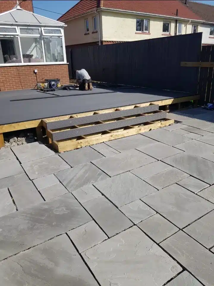 Composite Deck Over Concrete Stairs